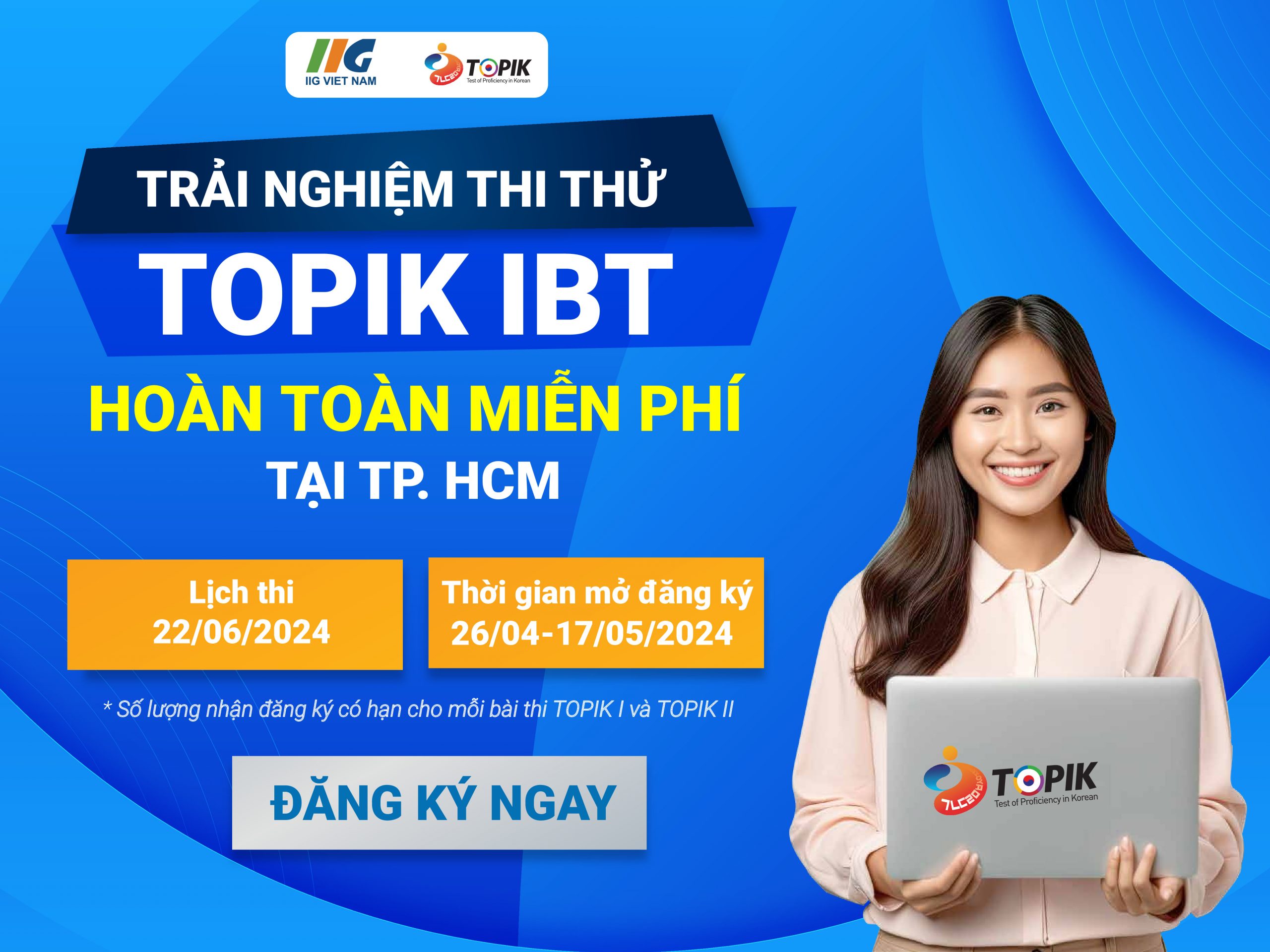 [Thông báo] Mở đăng ký Kỳ thi thử TOPIK IBT lần thứ 6