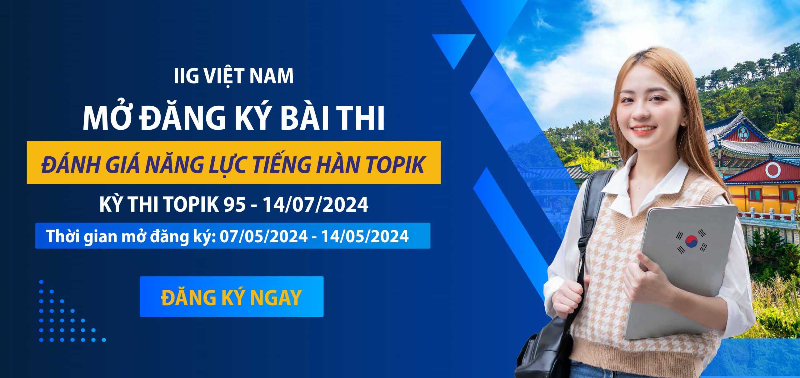 Thông báo Kỳ thi năng lực tiếng Hàn TOPIK 95 (14/07/2024)
