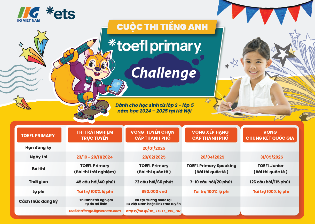 [Hà Nội] Phát động cuộc thi tiếng Anh TOEFL Challenge năm học 2024-2025
